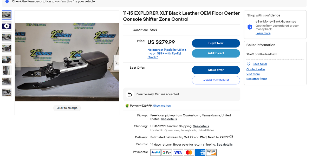 Where to Find a Ford Explorer Center Console for a Police Interceptor ...