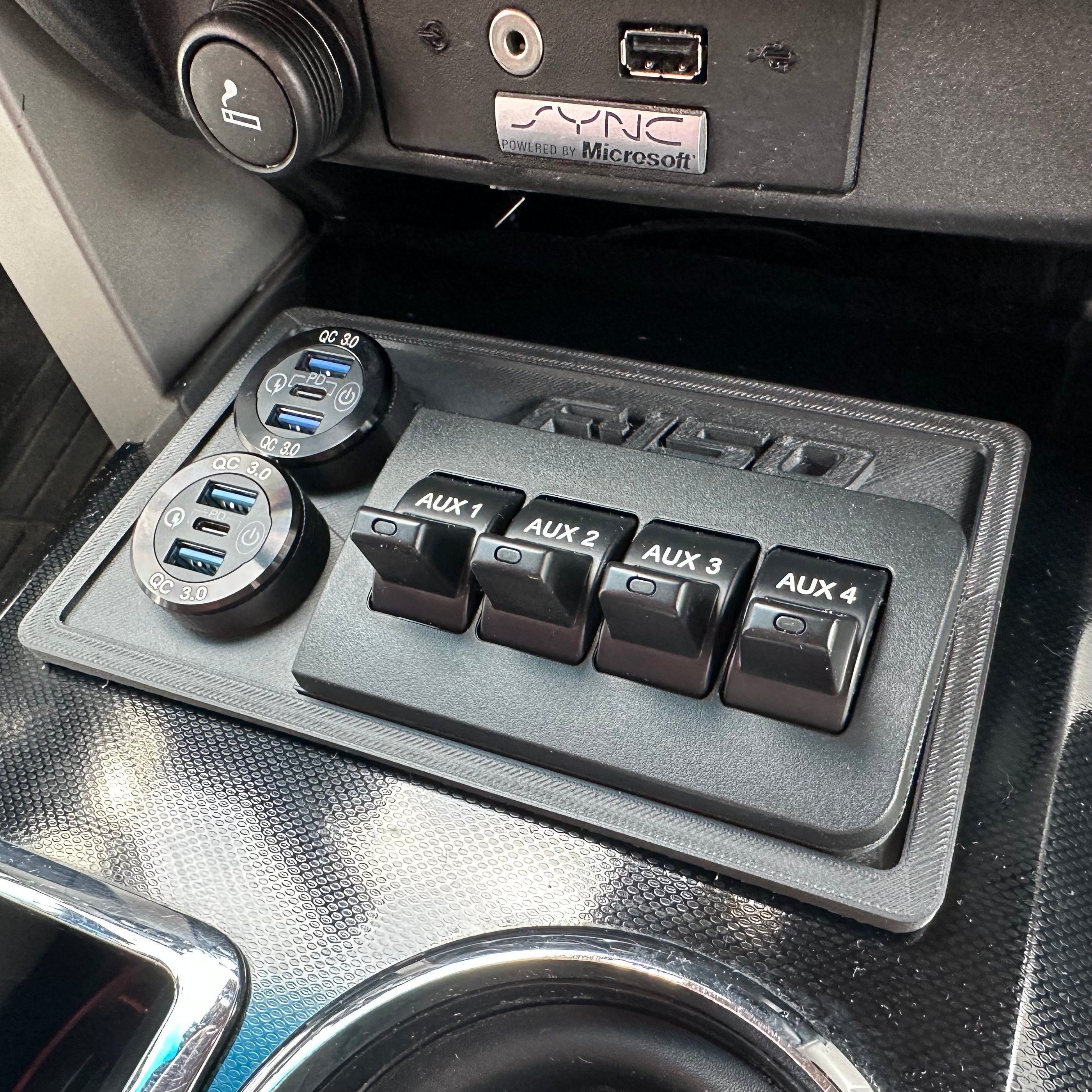 F-150 "Raptor Style" Upfitter Switch and USB Mount Panel (Panel Only ...